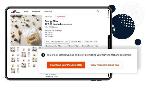 Become a supplier on McLane's Emerging Brands